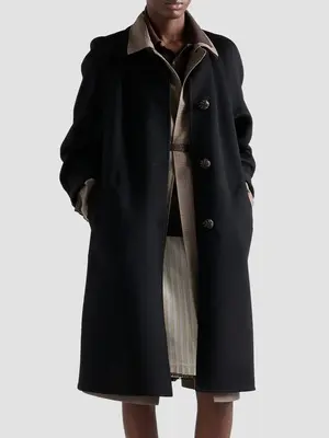 Prada Single-breasted Double Cashmere And Wool Coat