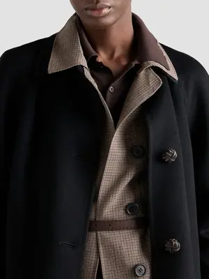 Prada Single-breasted Double Cashmere And Wool Coat
