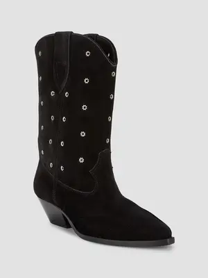 Isabel Marant Étoile Duerto 40mm Grommet Suede Cowboy Boots