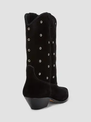 Isabel Marant Étoile Duerto 40mm Grommet Suede Cowboy Boots