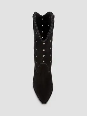 Isabel Marant Étoile Duerto 40mm Grommet Suede Cowboy Boots
