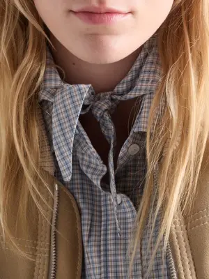 Prada Madras Fabric Shirt - Beige Multicolor