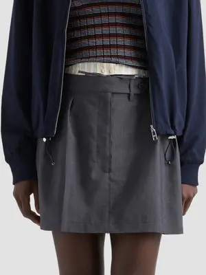 Prada Light Mohair Mini Skirt