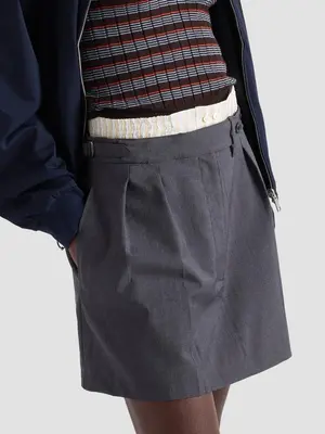 Prada Light Mohair Mini Skirt
