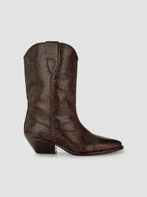 Isabel Marant Étoile Duerto 40mm Leather Cowboy Boots - Mocha