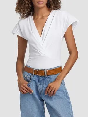 Isabel Marant Étoile Holis Pebbled Leather Belt