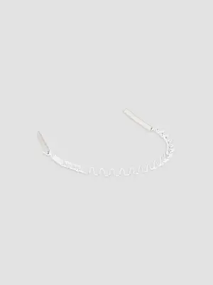 Miu Miu Metal And Leather Headband - Beige
