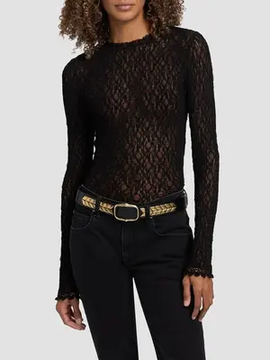 Isabel Marant Étoile Belja Studded Leather Belt - Black