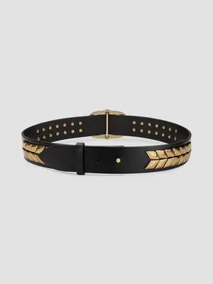 Isabel Marant Étoile Belja Studded Leather Belt - Black