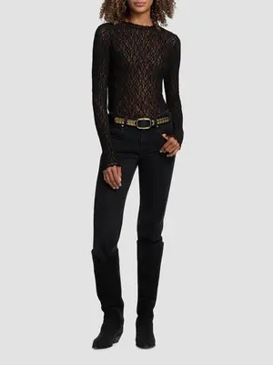 Isabel Marant Étoile Belja Studded Leather Belt - Black