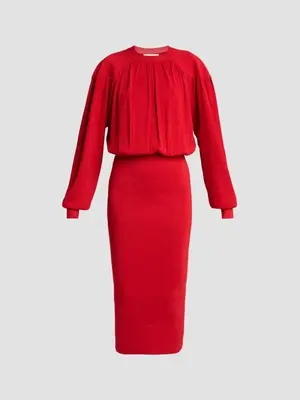 Isabel Marant Étoile Aliza Midi Dress - Deep Red
