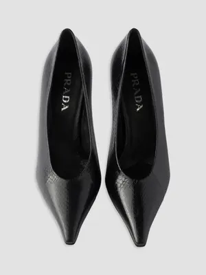 Prada Ayers Leather Pointy Toe Pumps