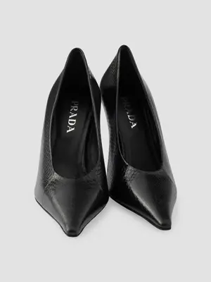 Prada Ayers Leather Pointy Toe Pumps