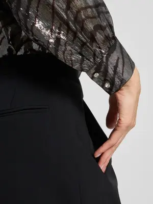 Isabel Marant Étoile Farali Metallic Silk Printed Blouse