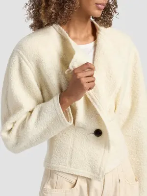 Isabel Marant Étoile Suna Wool-blend Asymmetric Jacket - Ecru
