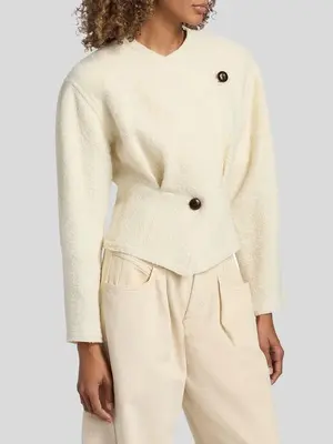 Isabel Marant Étoile Suna Wool-blend Asymmetric Jacket - Ecru