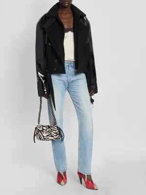 Isabel Marant Étoile Epia Mixed-media Biker Jacket