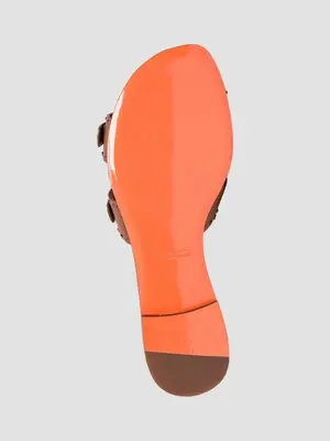 Santoni Leather Buckle Slip-on Sandals