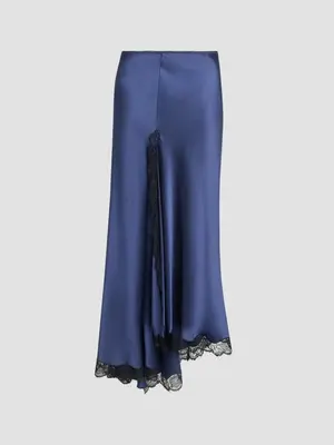 Isabel Marant Étoile Alexandra Silk Slip Maxi Skirt - Midnight