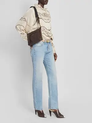 Isabel Marant Étoile Nessah Python-embossed Leather Shoulder Bag