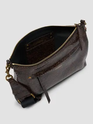 Isabel Marant Étoile Nessah Python-embossed Leather Shoulder Bag