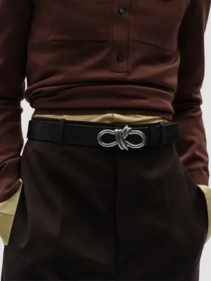 Bottega Veneta Andiamo Knot-belt Leather Belt
