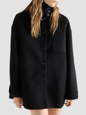Prada Reversible Double Cashwool And Nylon Caban Jacket