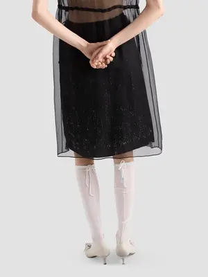 Prada Embroidered Silk Cigaline Dress