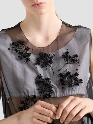 Prada Embroidered Silk Cigaline Dress