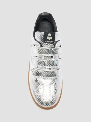 Isabel Marant Étoile Beth Snake-embossed Leather Low-top Sneakers