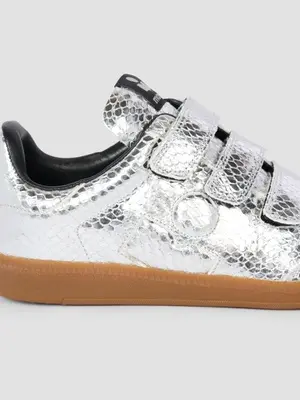 Isabel Marant Étoile Beth Snake-embossed Leather Low-top Sneakers