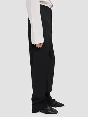 Bottega Veneta Split-back Wool Grain De Poudre Trousers