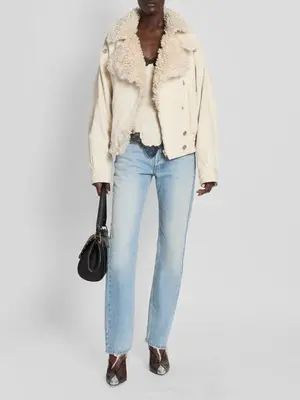 Isabel Marant Étoile Valineo Sherpa-lined Denim Jacket
