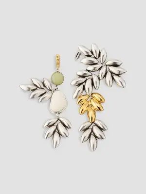 Isabel Marant Étoile Asymmetric Floral Drop Earrings