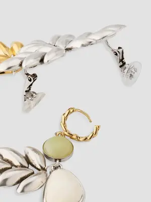Isabel Marant Étoile Asymmetric Floral Drop Earrings