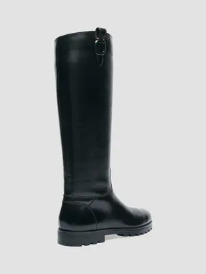 Santoni Bess Leather Knee-high Boots