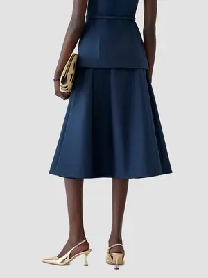Carolina Herrera Cabana Button-front Stretch-cotton Midi-skirt