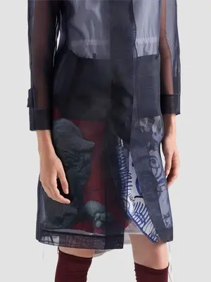 Prada Single-breasted Crinoline Coat