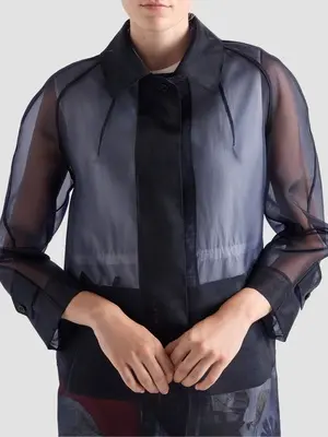 Prada Single-breasted Crinoline Coat