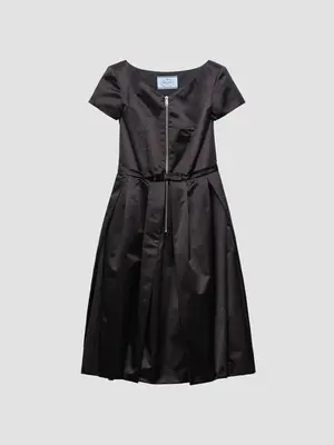 Prada Duchesse Silk Dress - Black