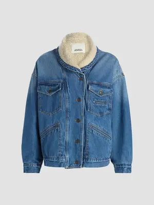 Isabel Marant Étoile Pimia Sherpa-collar Denim Jacket