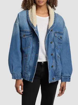 Isabel Marant Étoile Pimia Sherpa-collar Denim Jacket
