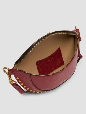 Isabel Marant Étoile Skano Studded Leather Shoulder Bag - Dark Red