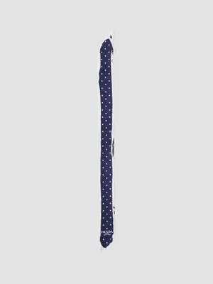 Prada Printed Twill Skinny Scarf