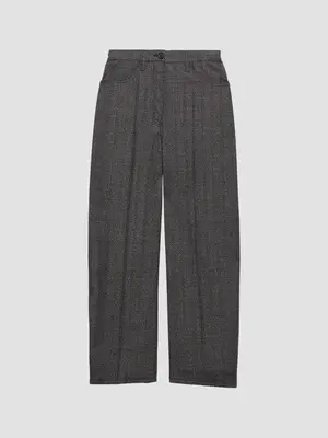 Prada Mouliné Wool Pants - Black
