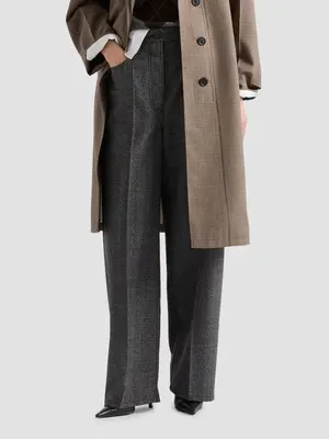 Prada Mouliné Wool Pants - Black