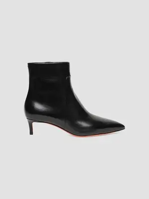 Santoni 45mm Leather Kitten-heel Ankle Boots - Black