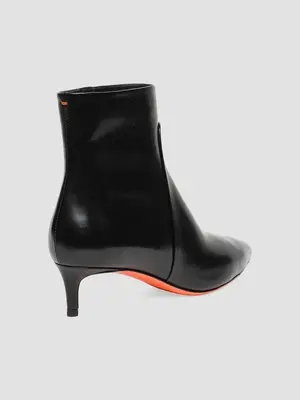 Santoni 45mm Leather Kitten-heel Ankle Boots