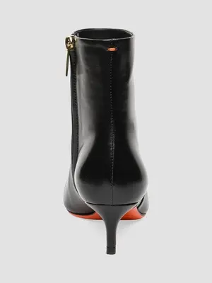 Santoni 45mm Leather Kitten-heel Ankle Boots