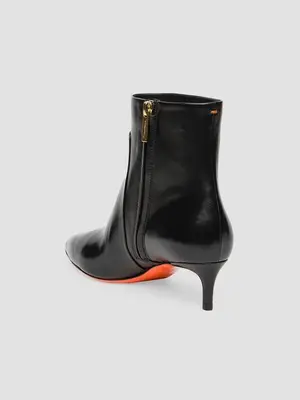 Santoni 45mm Leather Kitten-heel Ankle Boots